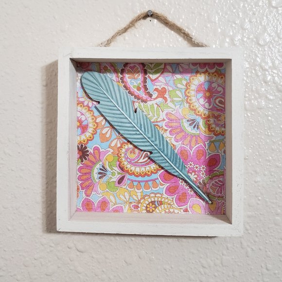 Hand Crafted | Wall Decor | Pretty Feather Wall Decor 5 X 5 | Poshmark
